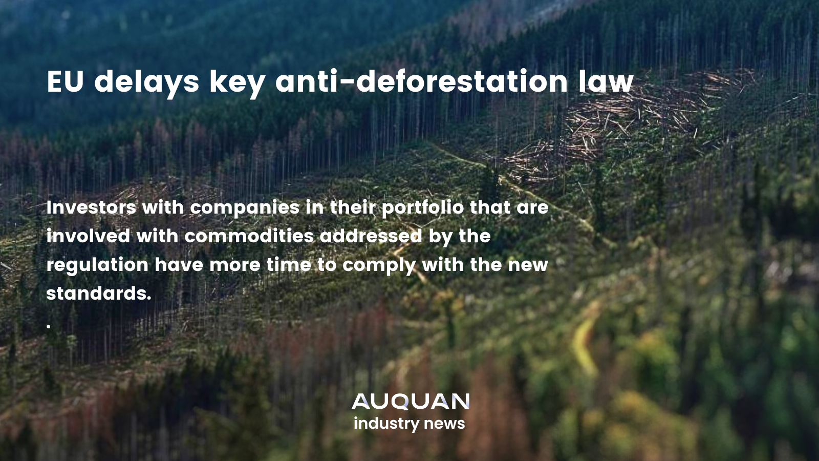 EU delays key anti-deforestation law